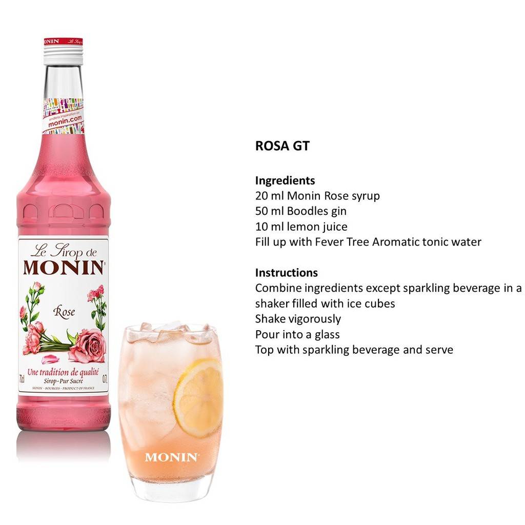 Monin rose syrup 700ml