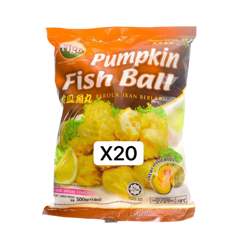 Figo Pumpkin Fish Ball 500G 金瓜鱼丸 X 20