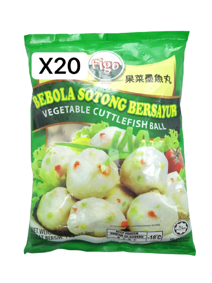Figo Vegetable Cuttlefish Ball 1Kg 果菜墨鱼丸 X 20