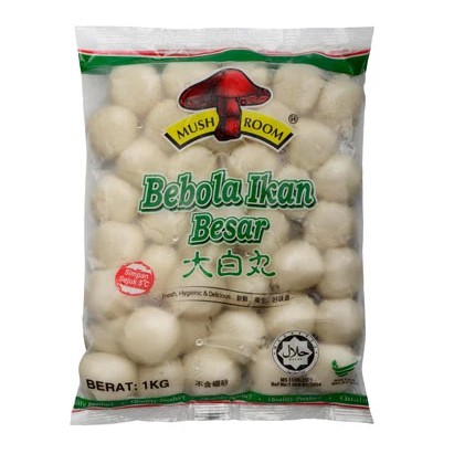 Mushroom white fish ball 1kg 大白丸 43's (chilled)
