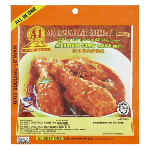 A1 best one sos rempah kari segera (daging) 230g 肉类咖哩料