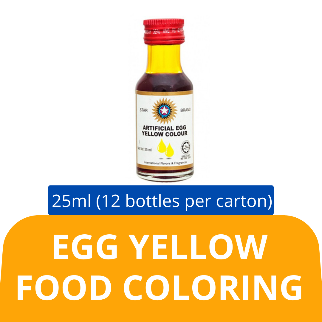 Star Colour-Egg Yellow 25Ml 星标食用色素(蛋黄色) X 12